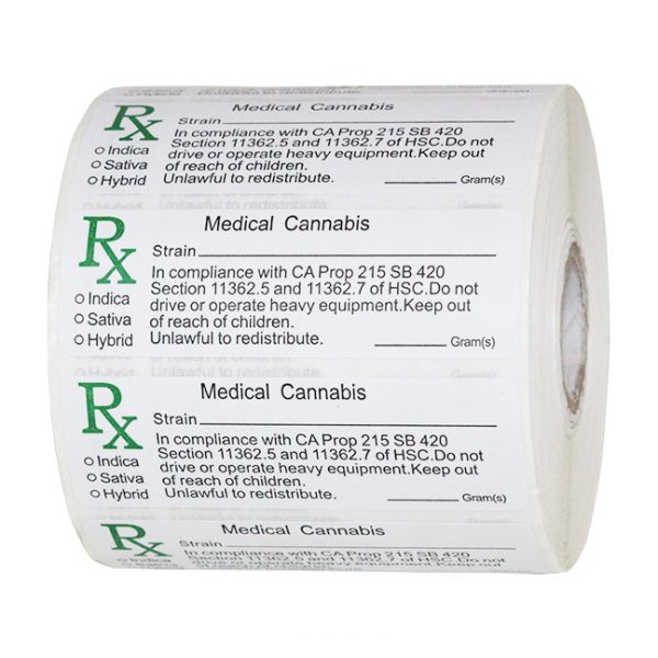 Medical Marijuana Labels for RX Cannabis - 420 Stock
