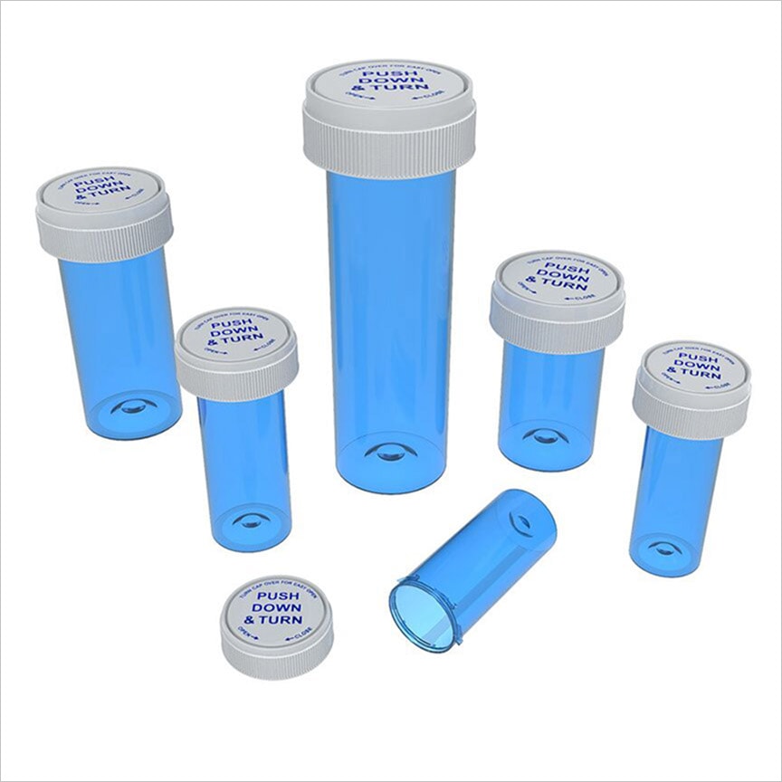 Child Resistant Reversible Cap Vials | 420 Stock