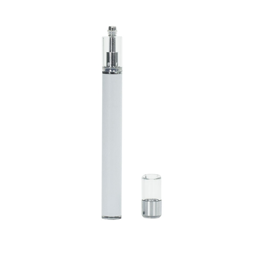 White Glass Round Tip .5ml Disposable Vape Pen Battery | Bulk Wholesale ...